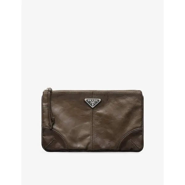 Prada Leather Pouch - Green