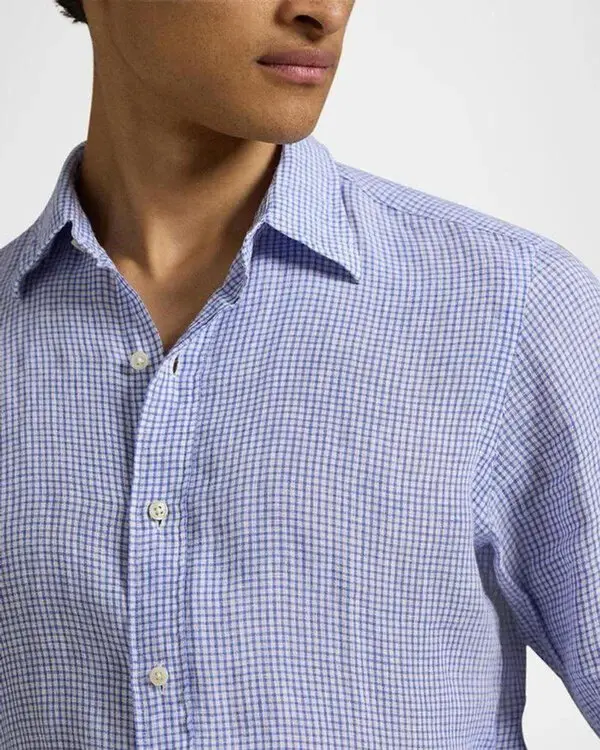 Polo Ralph Lauren Apos;s Classic-fit Checked Linen Sport Shirt