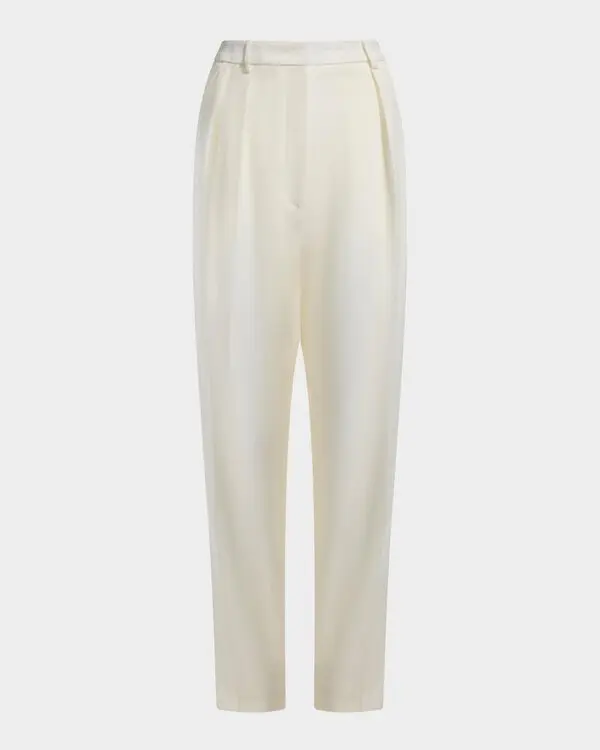 Altuzarra Emmett Pleated Tapered Wool Pants - Ivory
