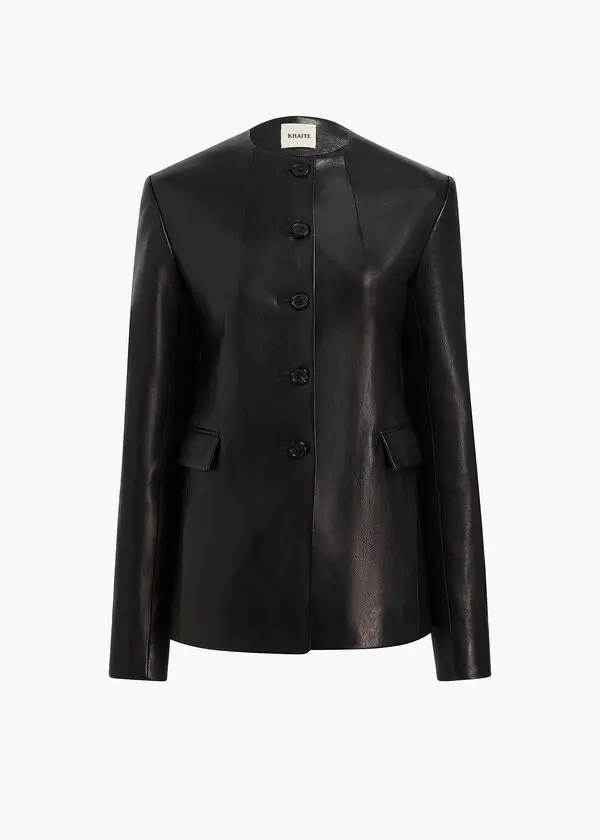 Khaite Jameson Leather Jacket - Black