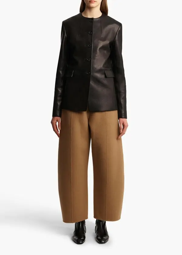 Khaite Jameson Leather Jacket - Black