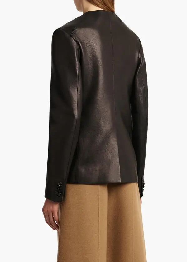 Khaite Jameson Leather Jacket - Black