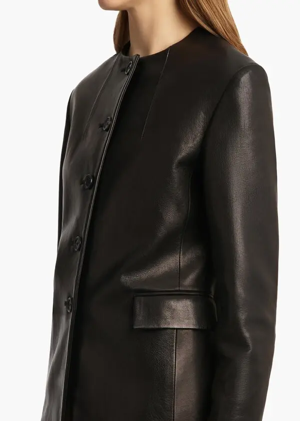 Khaite Jameson Leather Jacket - Black