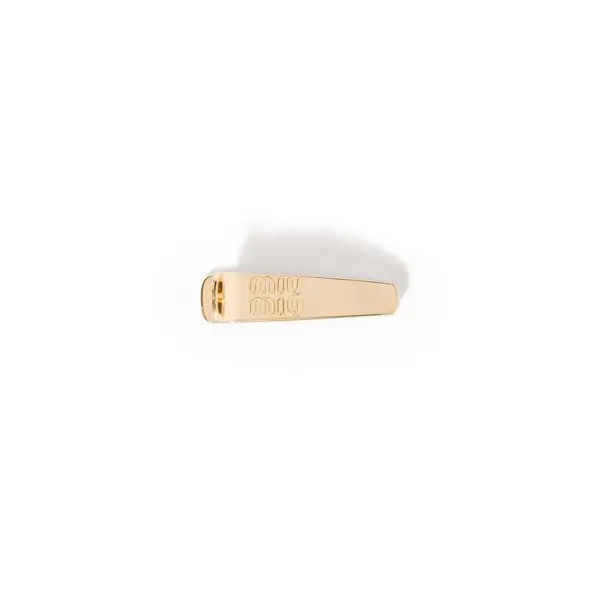 Miu Miu Metal Hair Clip - Gold