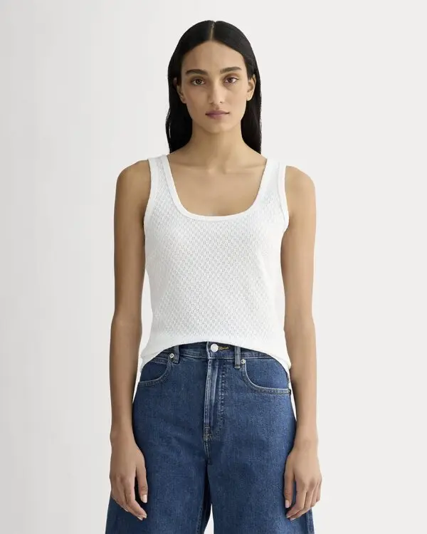 Everlane Pointelle Camisole Top - White