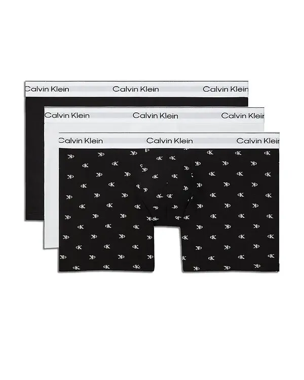 Calvin Klein Low Rise Trunks, Pack Of 3 - Black/white