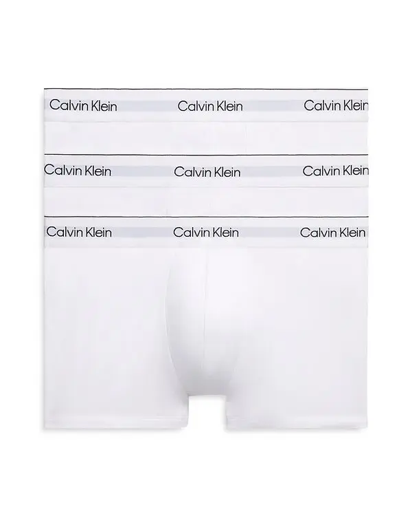 Calvin Klein Low Rise Trunks, Pack Of 3 - White
