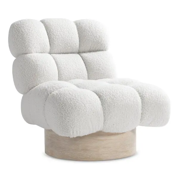 BERNHARDT Nico Fabric Swivel Chair - - White