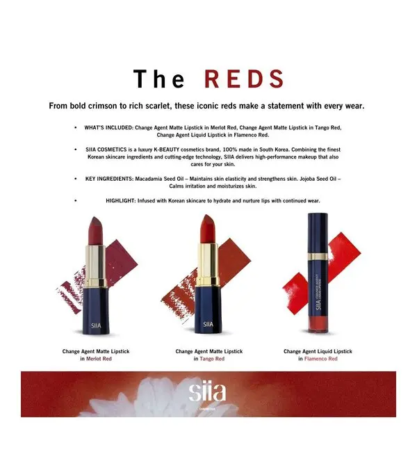 SIIA COSMETICS 3-pc. The Reds Set