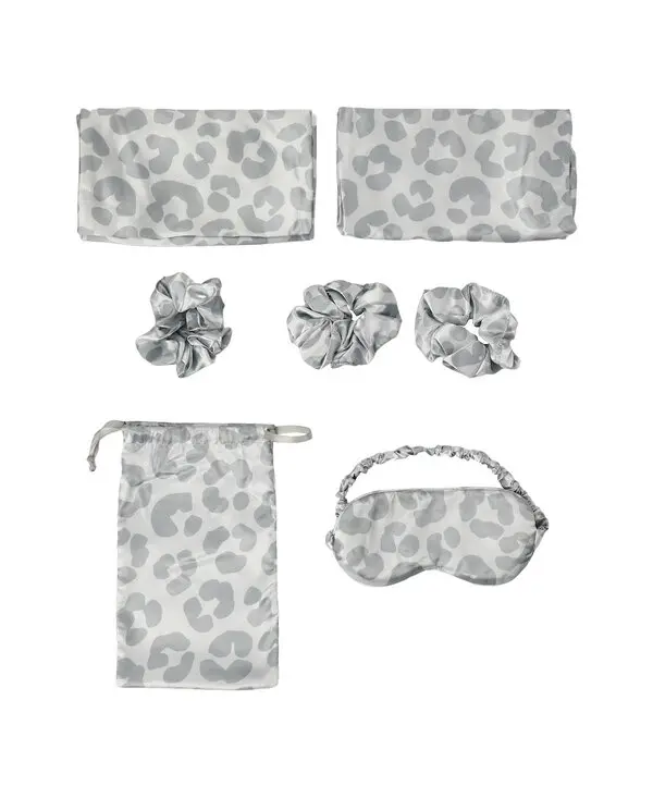 GENERIC Leopard Spots 5-piece Set - Gray