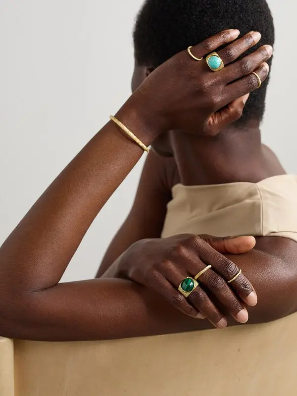 Carolina Bucci Downtown 18-karat Malachite Ring