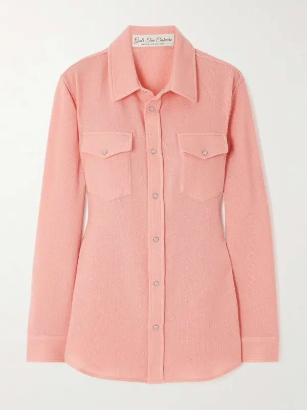 GOD’S TRUE CASHMERE Cashmere Relaxed Fit Shirt - Blush