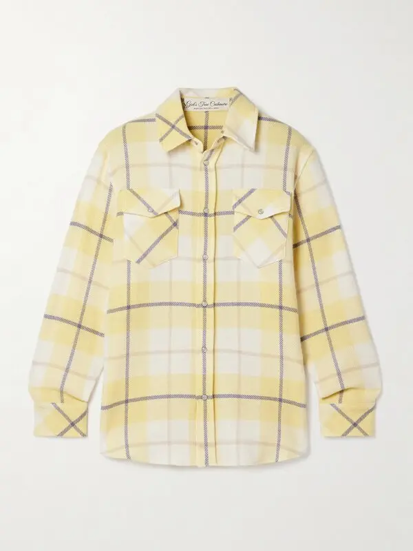 GOD’S TRUE CASHMERE Dreamer Checked Cashmere Shirt