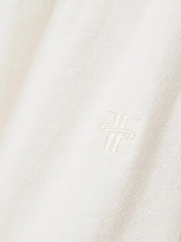 Eterne Vinny Embroidered Tapered Track Pants - Neutrals