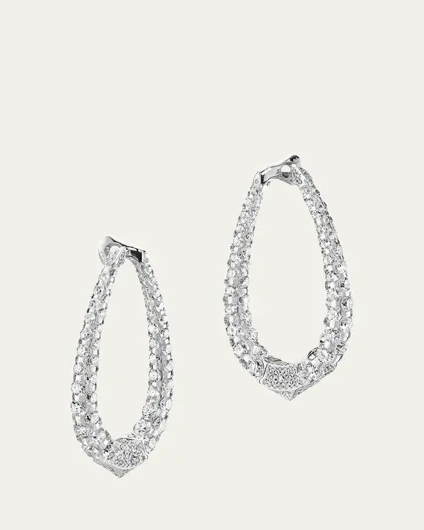 BOGHOSSIAN 18k White Gold Merveilles Diamond Earrings - One-color