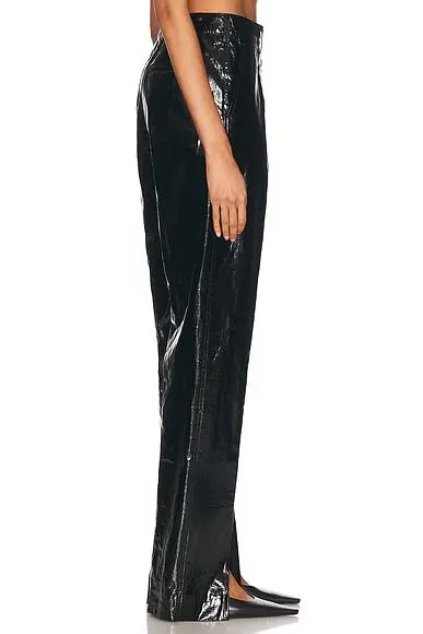 JIL SANDER Faux Patent Leather Tapered Trouser