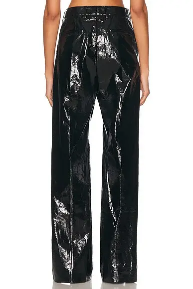 JIL SANDER Faux Patent Leather Tapered Trouser