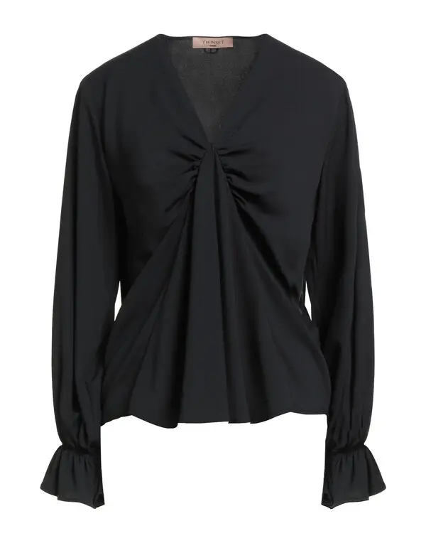 TWINSET Crepe Top - Black