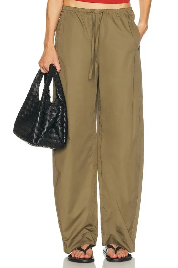 EAVES Lana Barrel Leg Pant - Capers