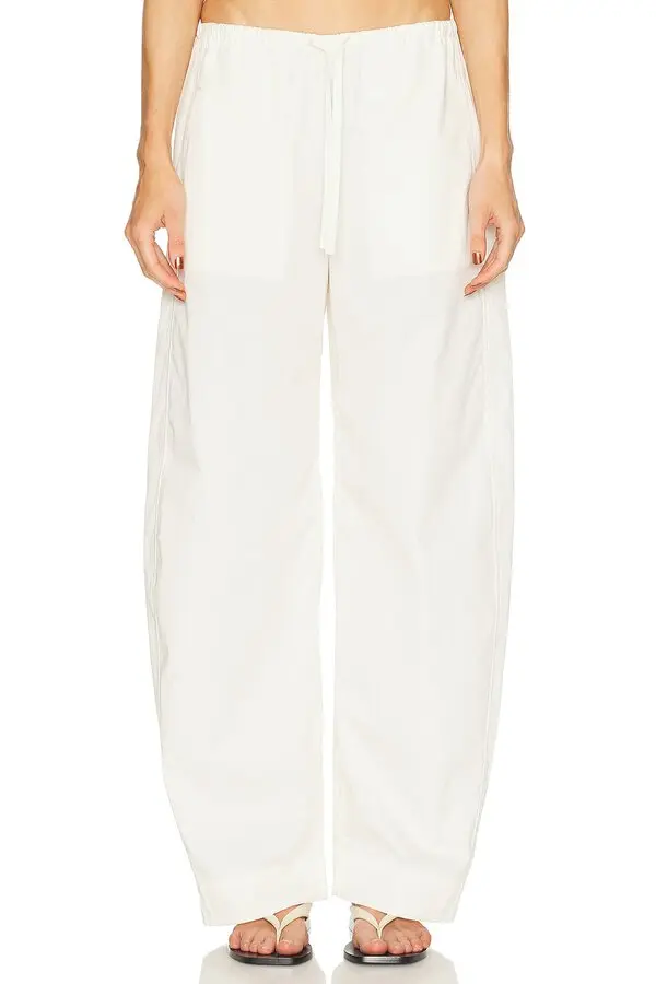 EAVES Lana Barrel Leg Pant - Off White