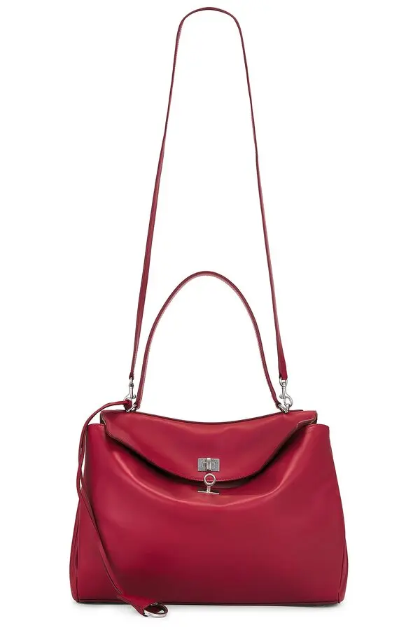 Balenciaga Rodeo Medium Top Handle Bag - Cherry Red