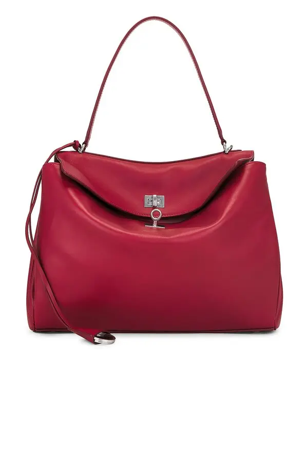 Balenciaga Rodeo Medium Top Handle Bag - Cherry Red