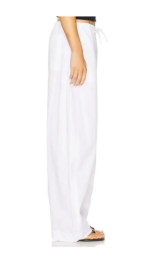 EAVES Lana Barrel Leg Pant - White