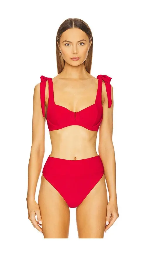 Beach Riot Blair Bikini Top - Red