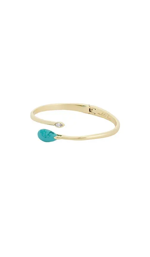 Ettika Turquoise Teardrop Cuff - Turquoise & Gold