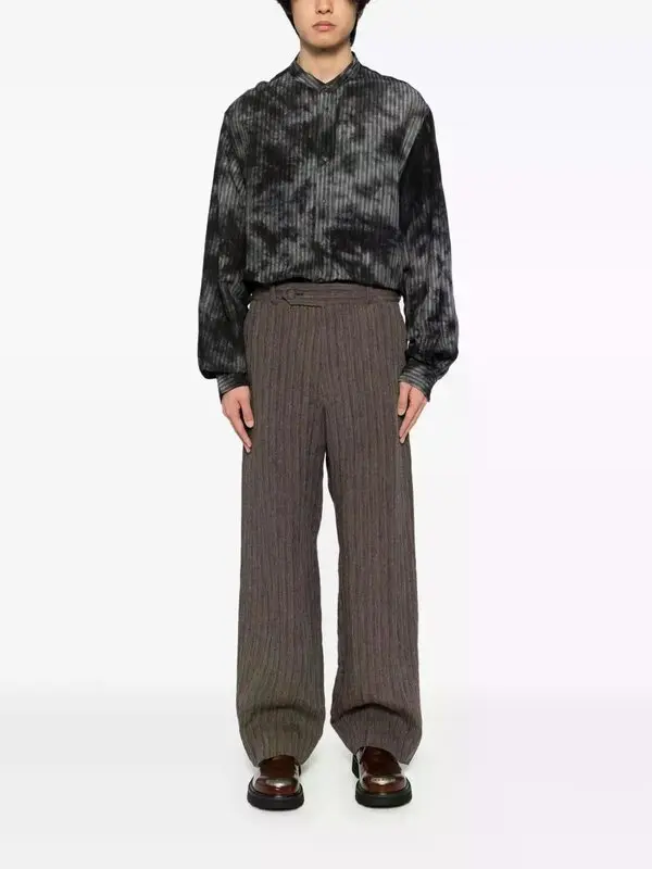 CALMLENCE Striped Shirt - Grey