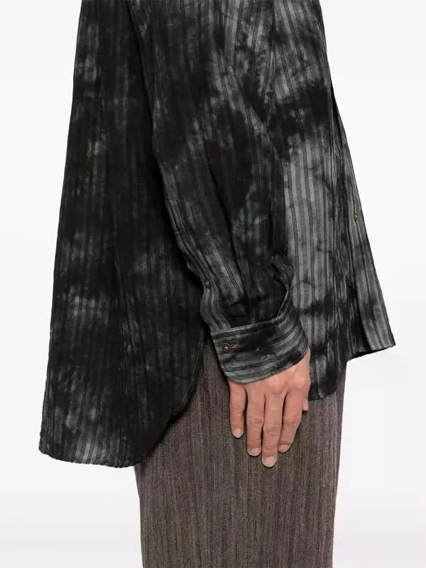 CALMLENCE Striped Shirt - Grey