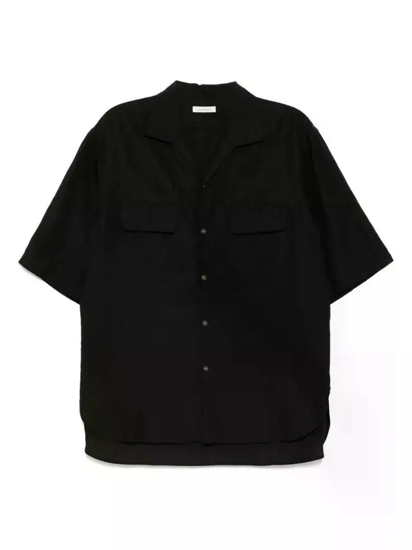 CALMLENCE Classic Open-collar Shirt - Black