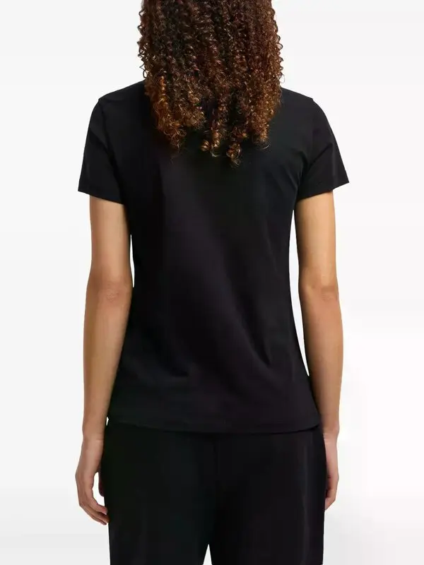 Armani Exchange Logo-embellished T-shirt - Black