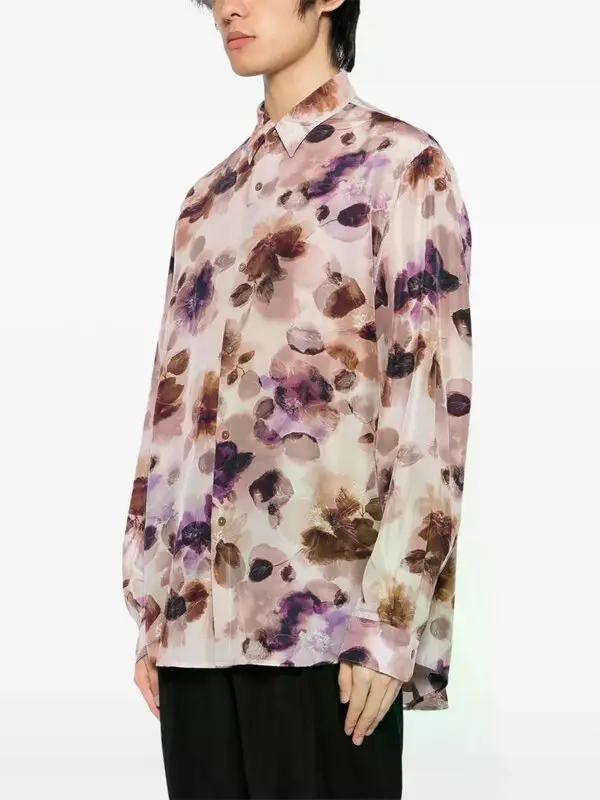 CALMLENCE Floral-print Shirt - Pink