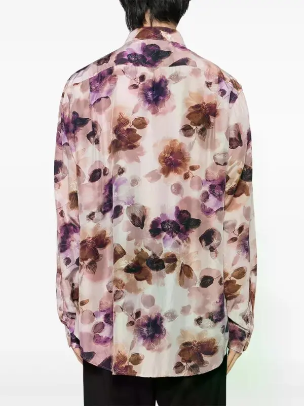 CALMLENCE Floral-print Shirt - Pink