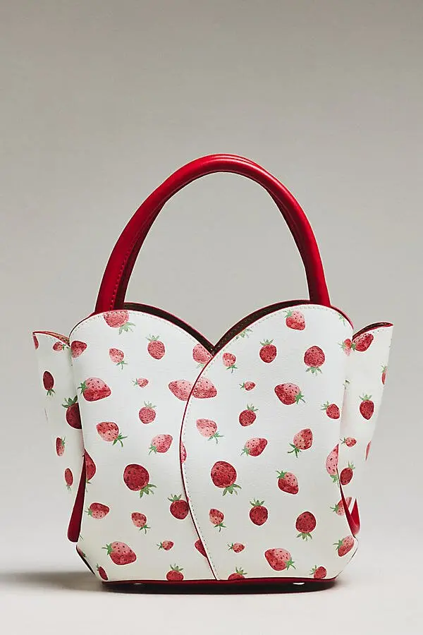 MELIE BIANCO Tulip Top-handle Crossbody Tote - Strawberries