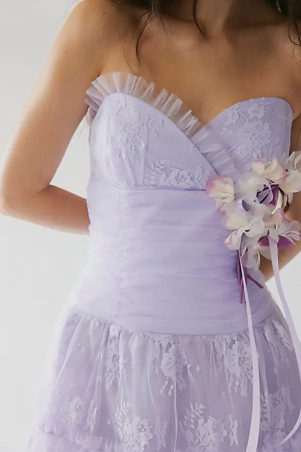 anna sui strapless structured mini dress Party Girl Strapless Tulle Dress  Anna Sui