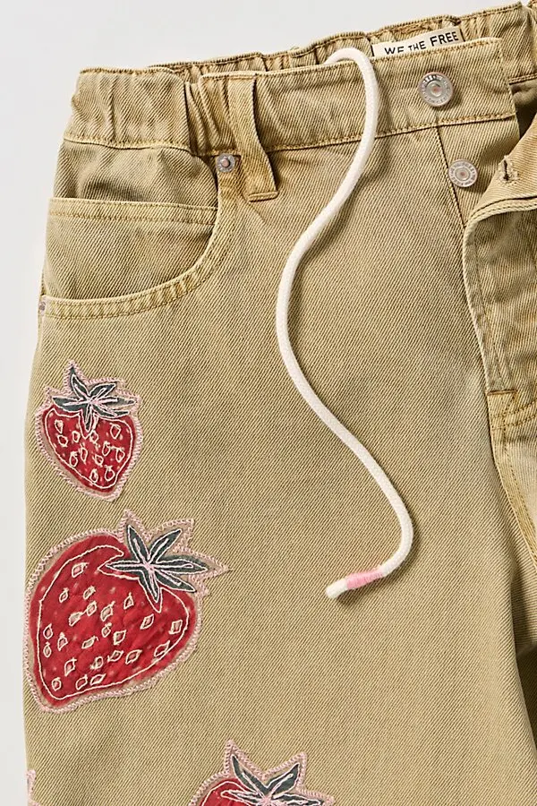 Free People We The Free Garden State Long Shorts - Strawberry Sundaze