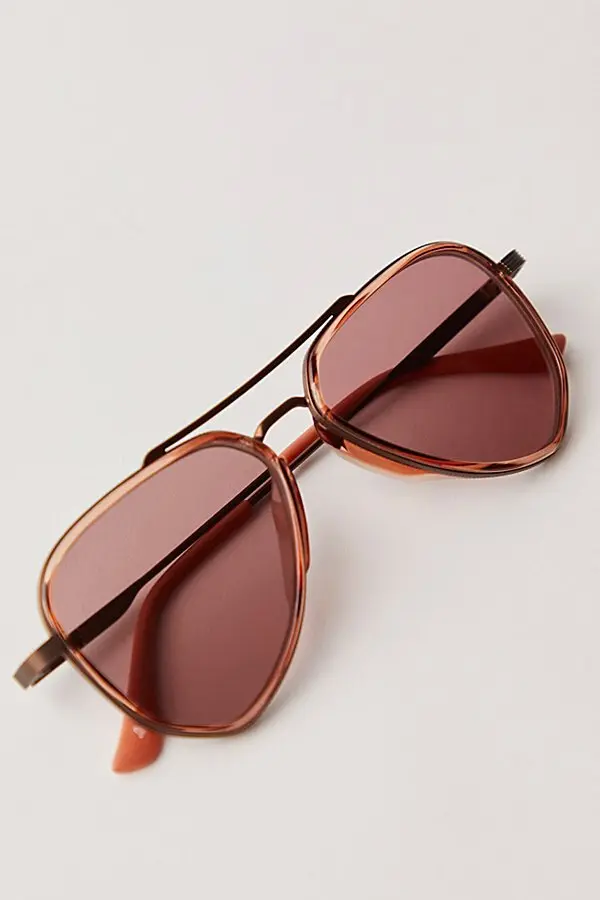 SUNSKI Astra Aviator Sunglasses - Wire Tort Bronze