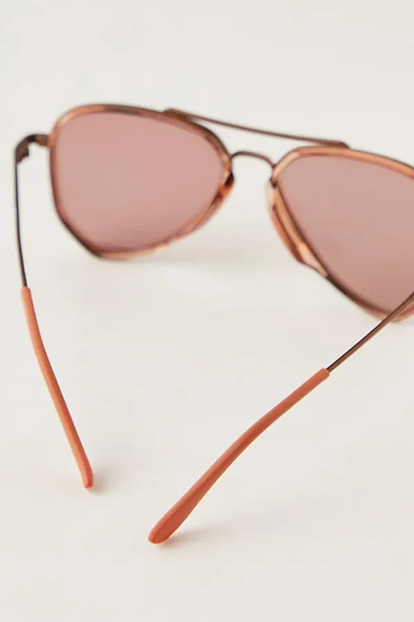 SUNSKI Astra Aviator Sunglasses - Wire Tort Bronze