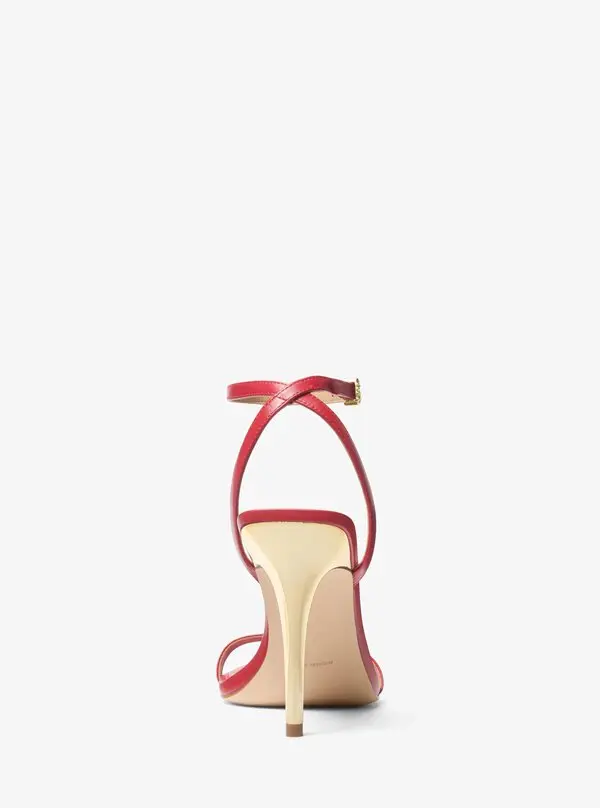 Michael Kors Liana Leather Sandal - Red