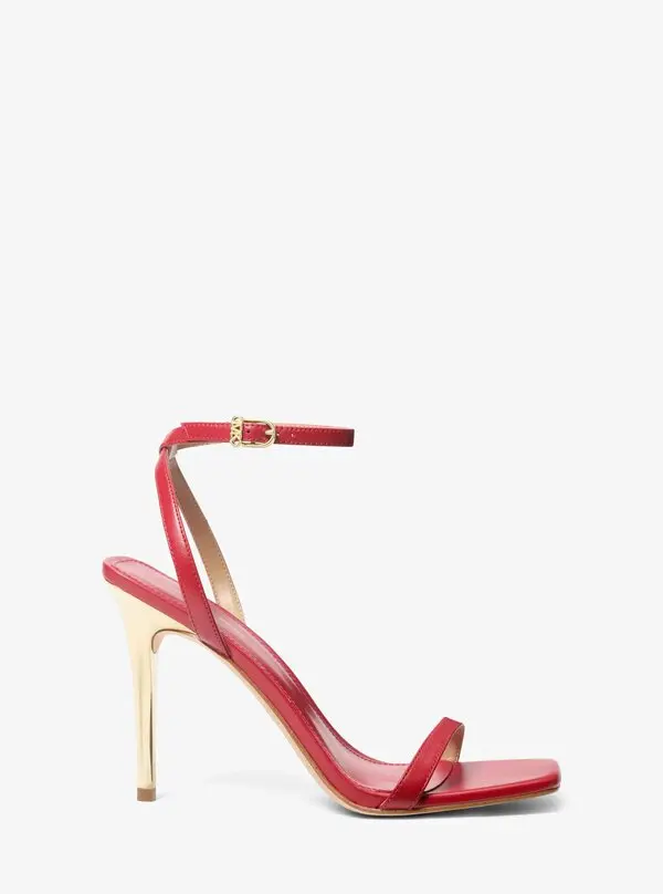 Michael Kors Liana Leather Sandal - Red