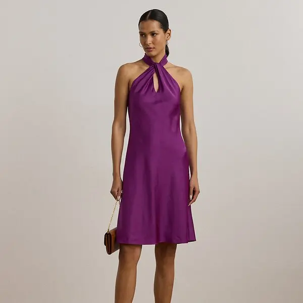 open lace back dress Ralph Lauren Purple Label Black One Shoulder Long Dress – The Kit Vintage main image 1