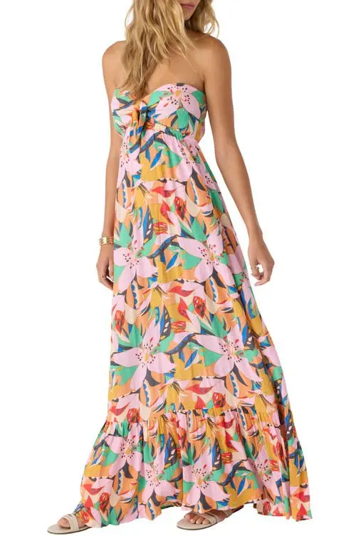 O'Neill Isadora Floral Strapless Maxi Dress