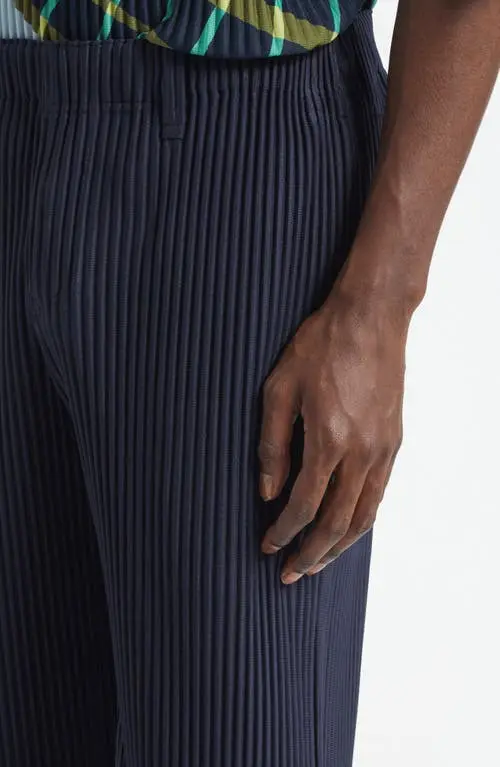 Issey Miyake Basics Pleated Straight Leg Pants