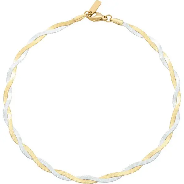 ST. MORAN Twisted Chain Anklet - Gold/ Silver