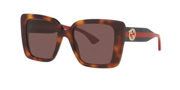 Gucci Tortoiseshell Square Frame Sunglasses - Brown
