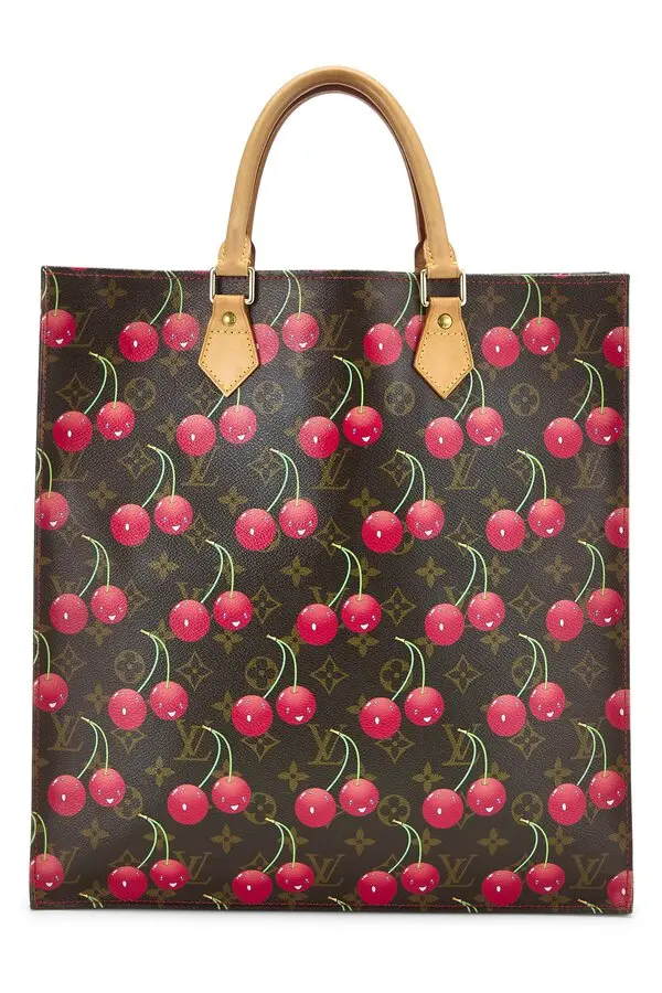 LOUIS VUITTON Takashi Murakami Monogram Cerises Sac Plat - Brown
