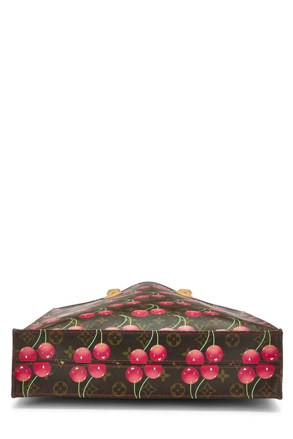 LOUIS VUITTON Takashi Murakami Monogram Cerises Sac Plat - Brown