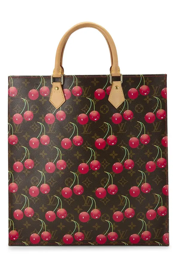 LOUIS VUITTON Takashi Murakami Monogram Cerises Sac Plat - Brown